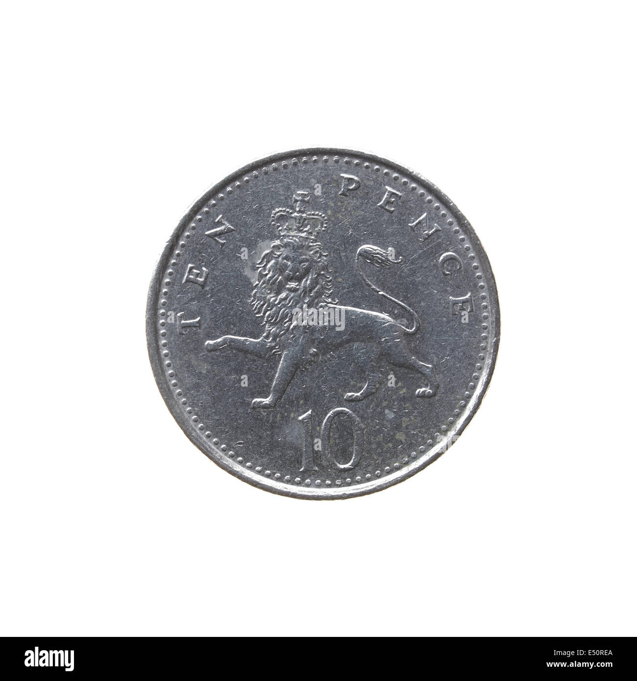 Ten pence coin Cut Out Stock Images & Pictures - Alamy