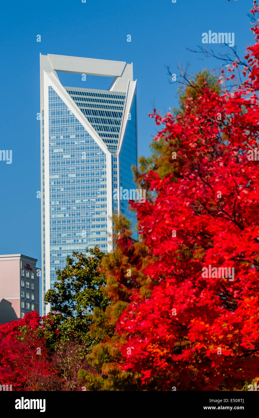 charlotte city skyline autumn season Stock Photo - Alamy