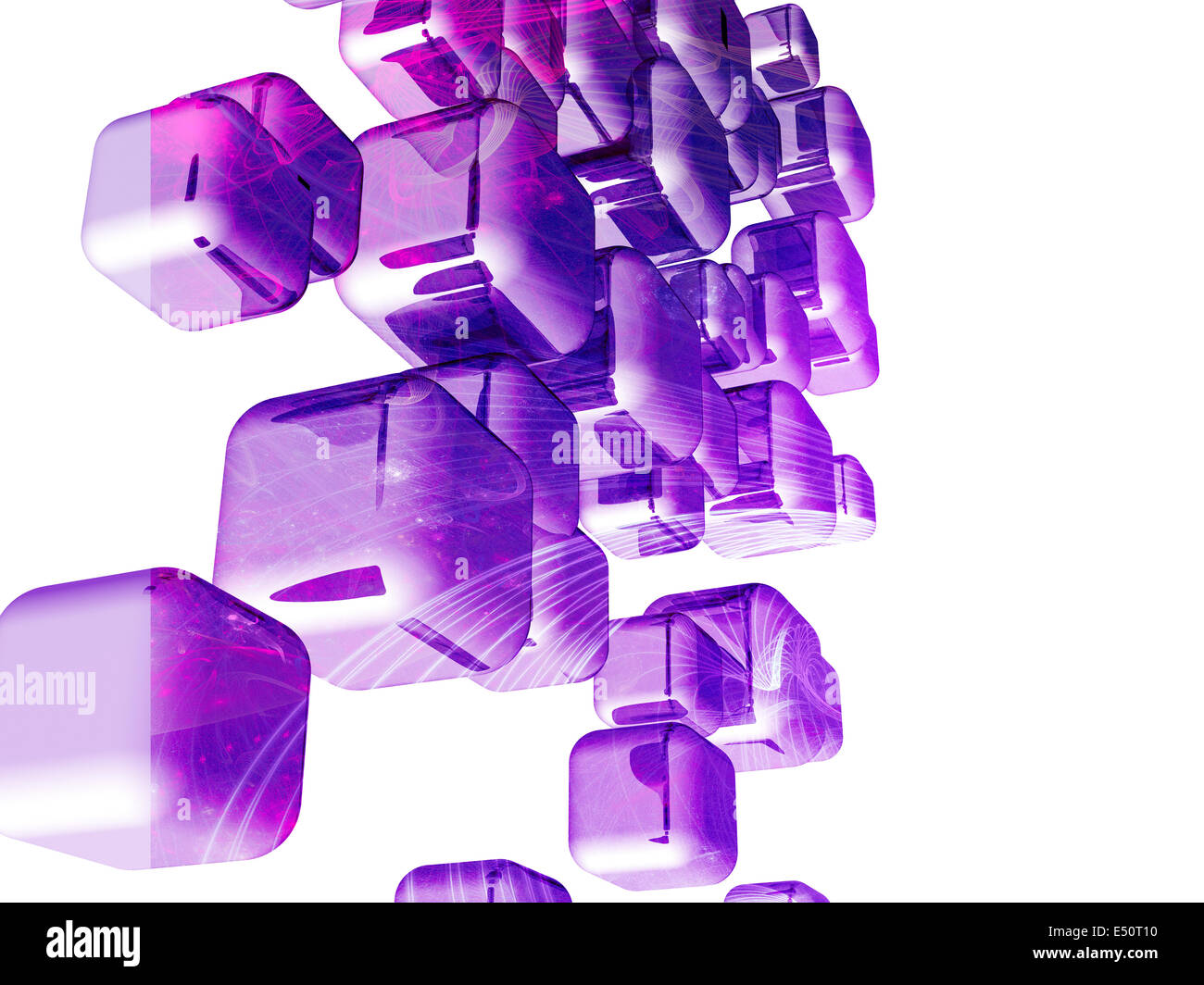 3d cubes with glossy light effects Stock Photo - Alamy