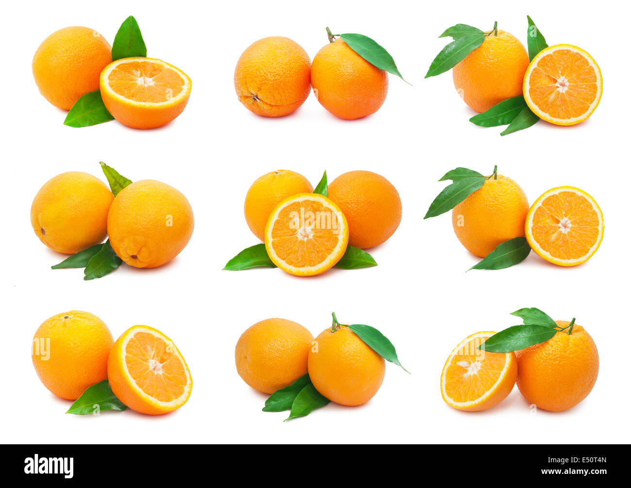Oranges isolated cut set hi-res stock photography and images - Alamy