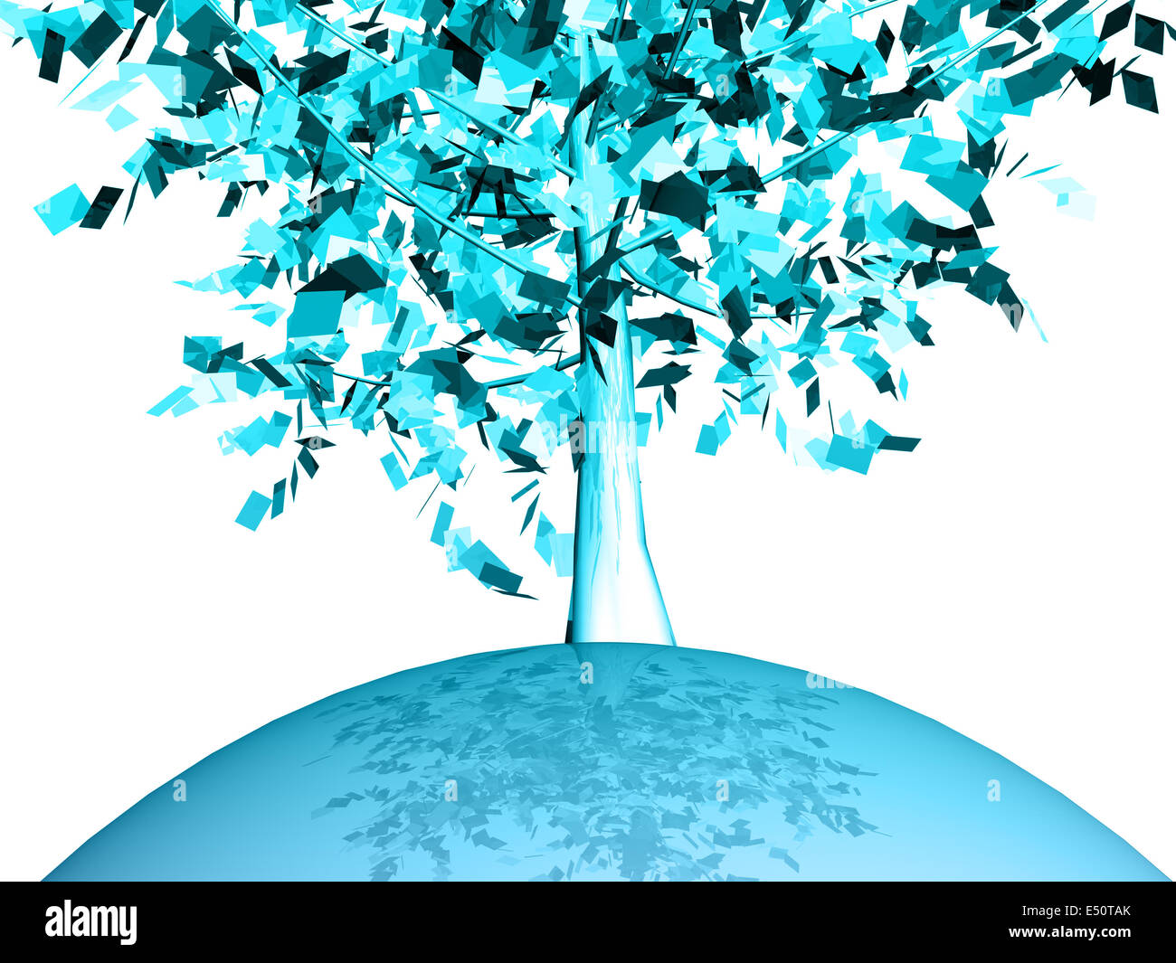 3d tree with glossy light effects Stock Photo - Alamy