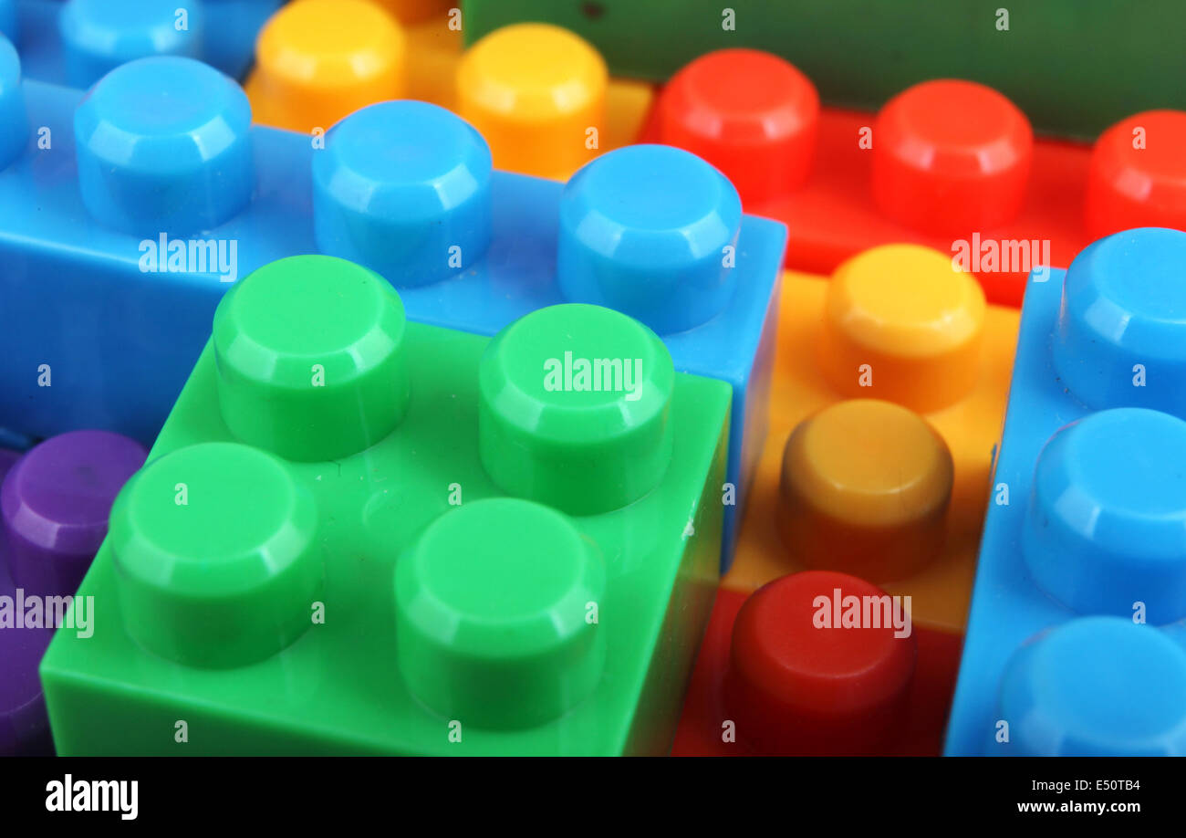 Plastic Building Blocks Stock Photo - Alamy