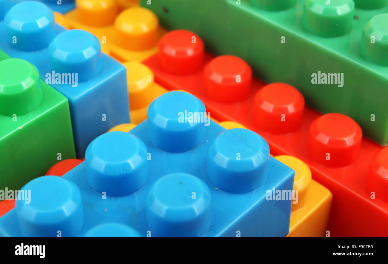 Plastic Building Blocks Stock Photo - Alamy