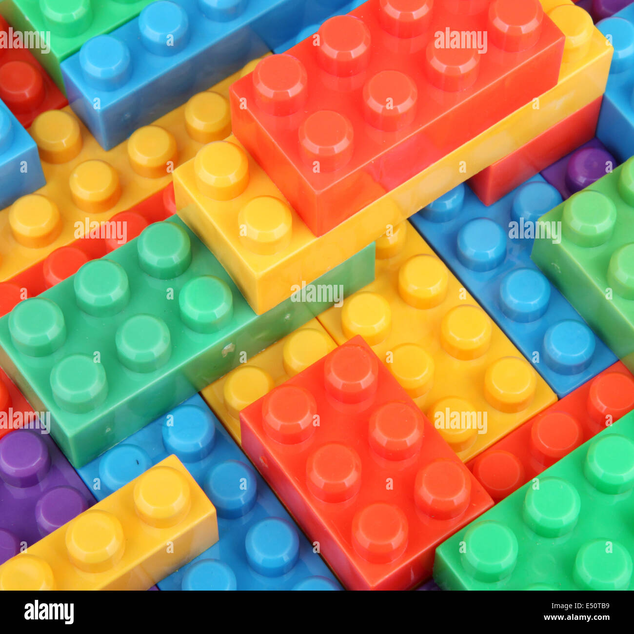 Plastic Building Blocks Stock Photo - Alamy