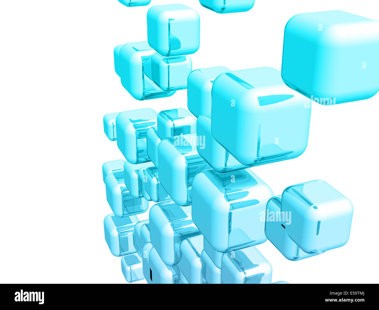 3d cubes with glossy light effects Stock Photo - Alamy