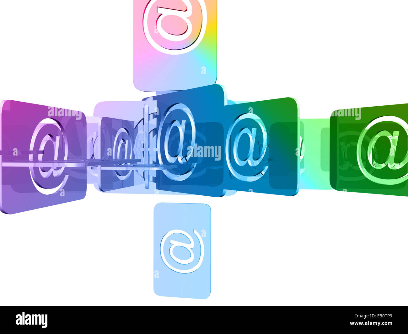 Email symbol with glossy light effects Stock Photo - Alamy