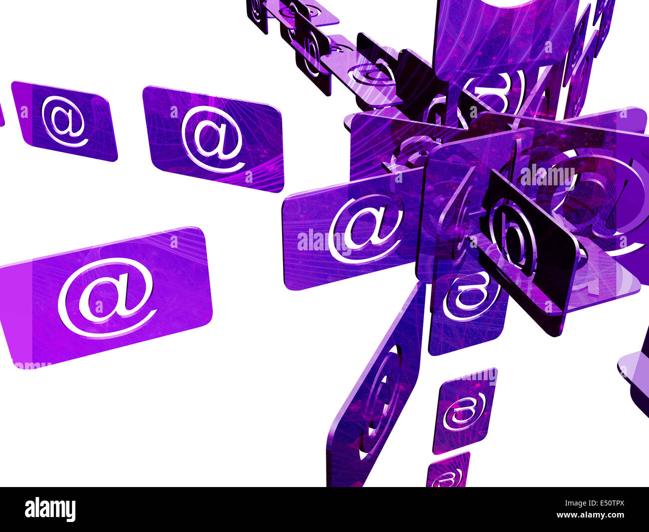 Email symbol with glossy light effects Stock Photo - Alamy