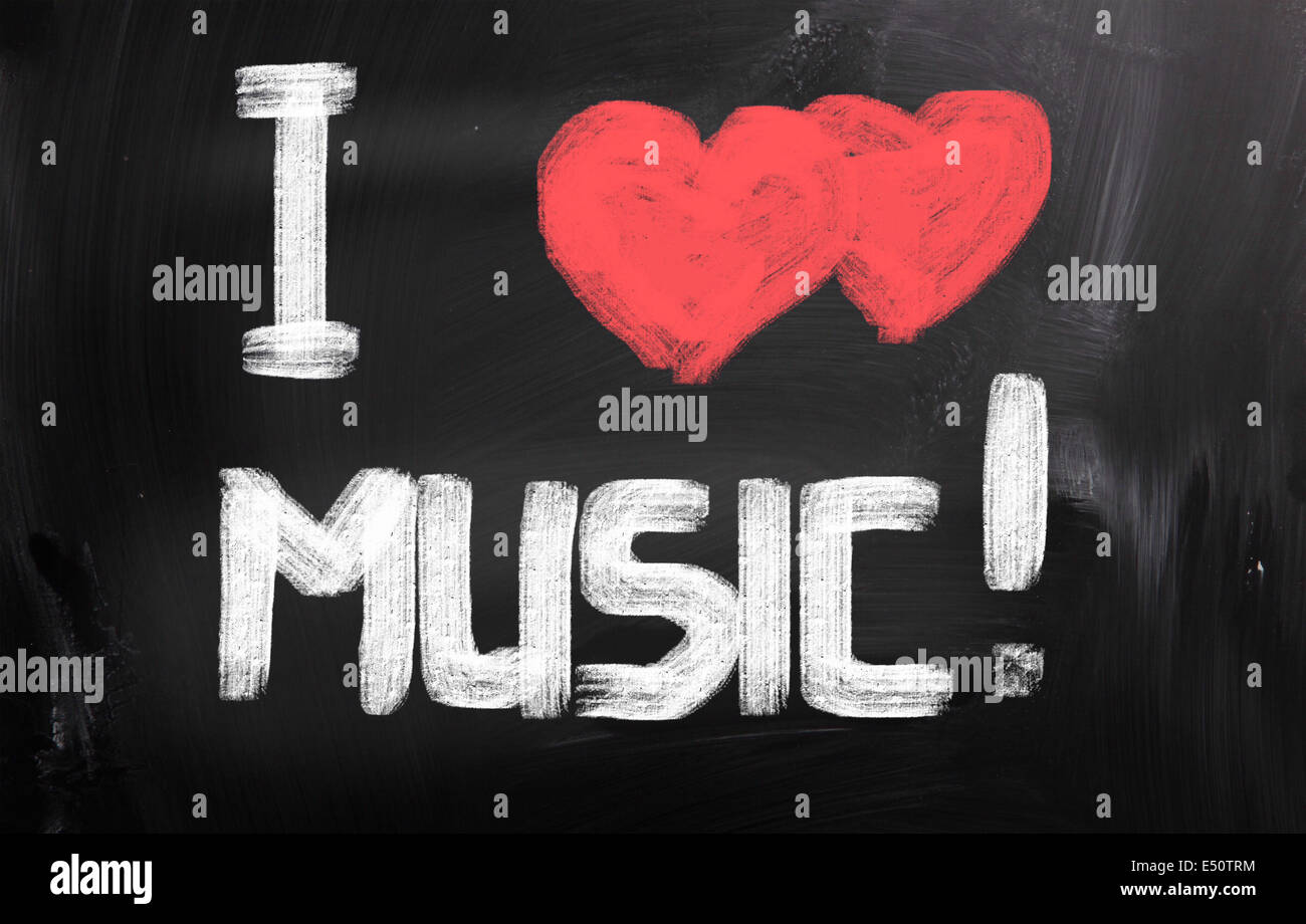 I Love Music Concept Stock Photo - Alamy