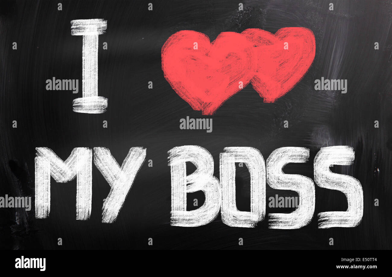 I Love My Boss Concept Stock Photo - Alamy