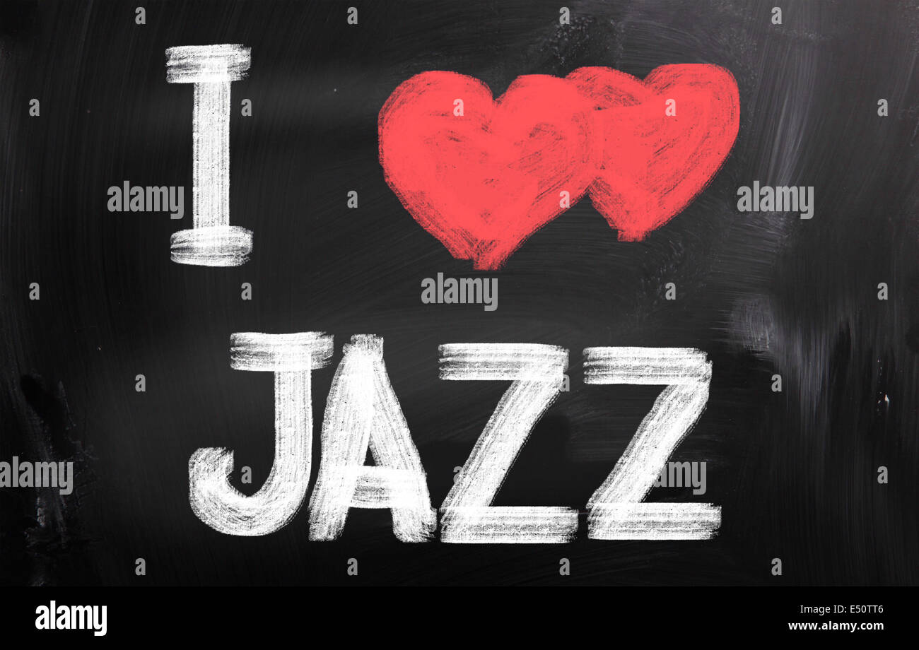 I Love Jazz Concept Stock Photo - Alamy