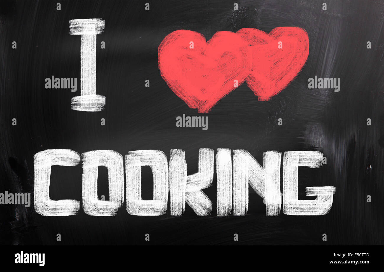 I Love Cooking Concept Stock Photo - Alamy