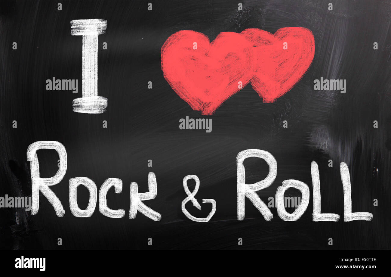 I Love Rock and Roll Concept Stock Photo - Alamy