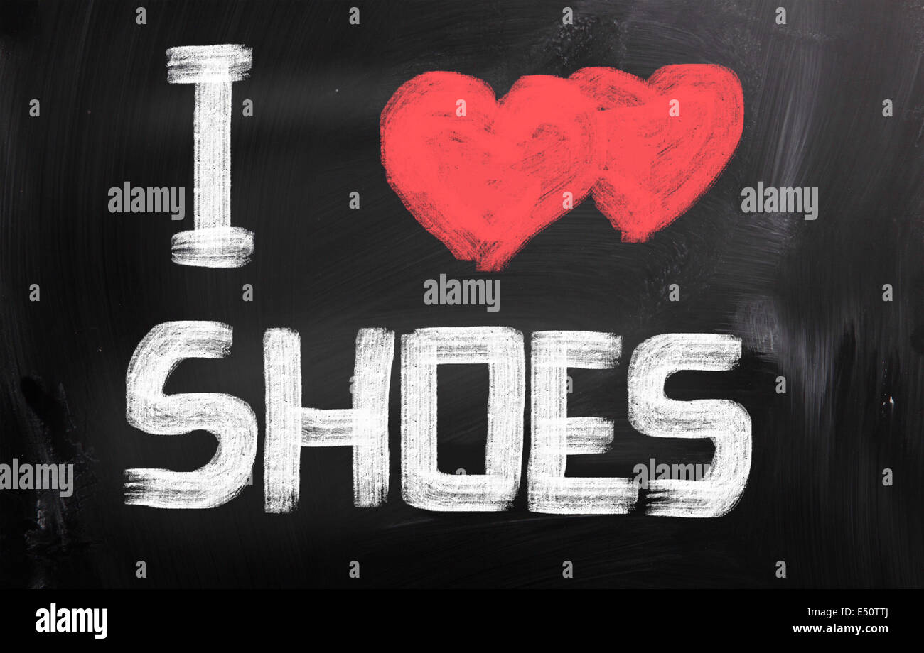 I Love Shoes Concept Stock Photo - Alamy
