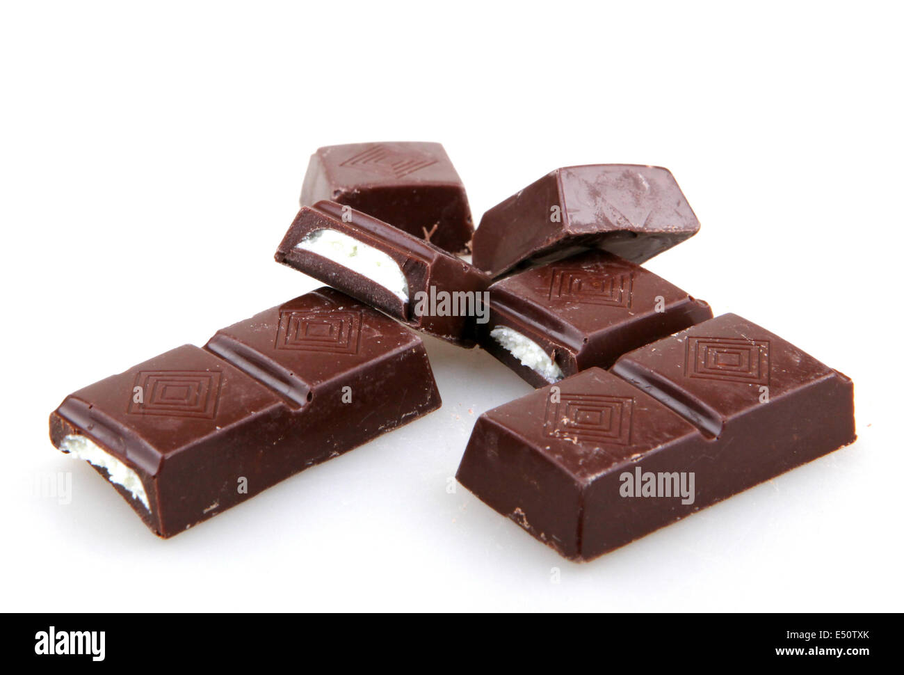 Chocolate Bars Stack Stock Photo - Alamy