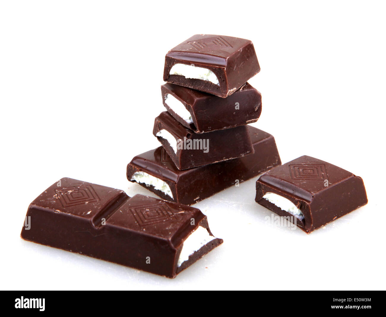 Chocolate Bars Stack Stock Photo - Alamy