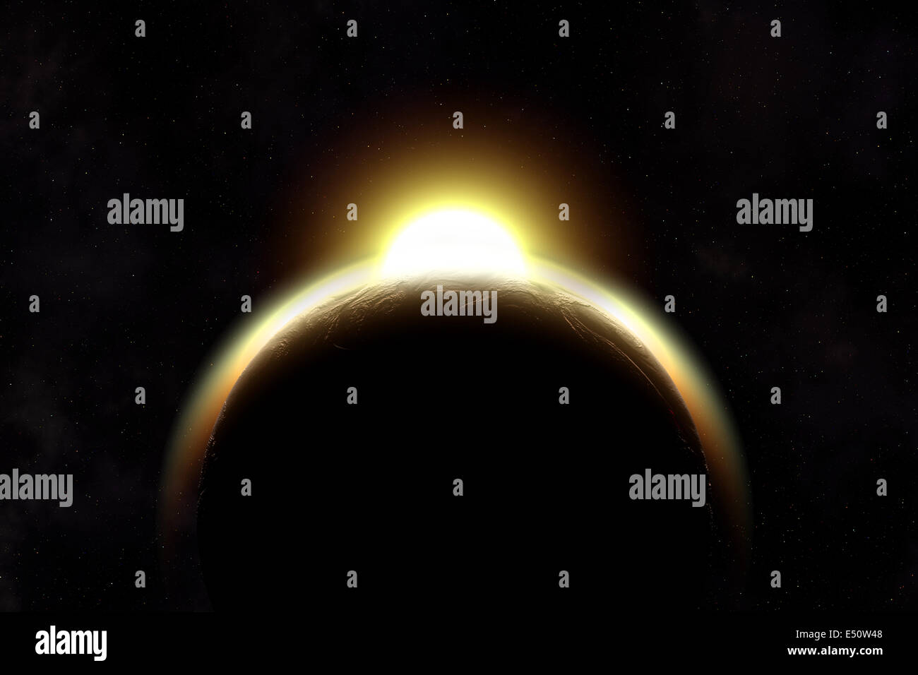 Planet Earth with a Spectacular Sunset Stock Photo - Alamy