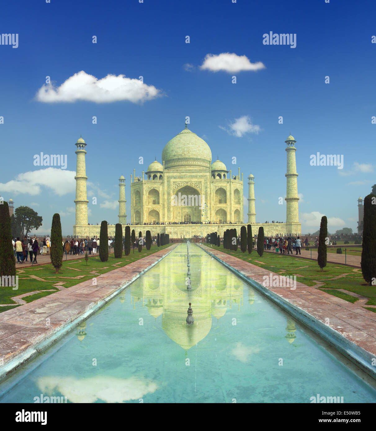 Taj Mahal - famous mausoleum in India Stock Photo - Alamy