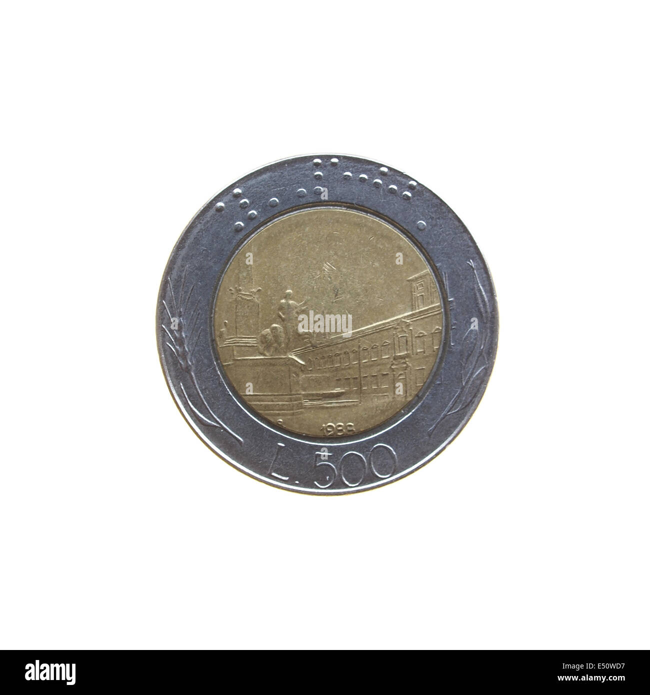 500 italian currency coin hi-res stock photography and images - Alamy