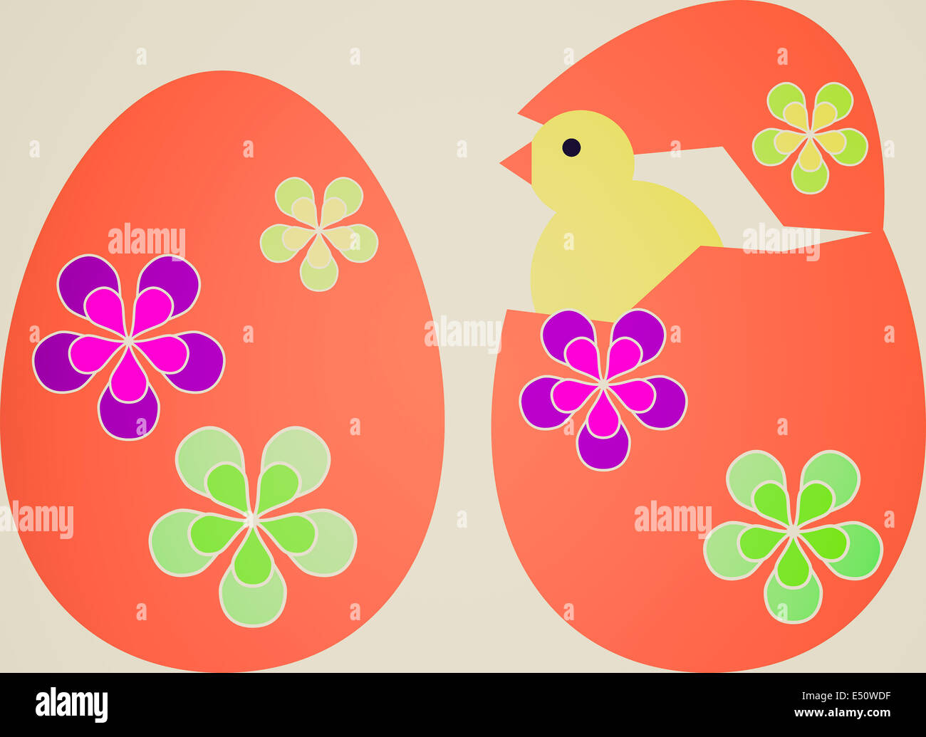 Vintage look Easter egg Stock Photo - Alamy