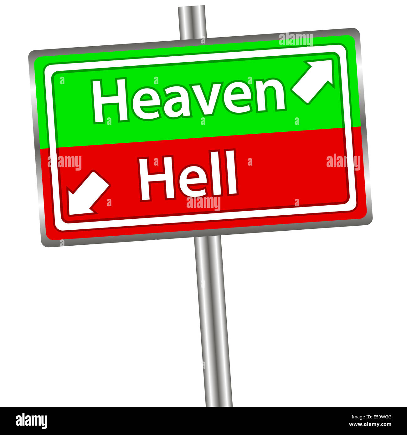Heaven and Hell sign Stock Photo - Alamy