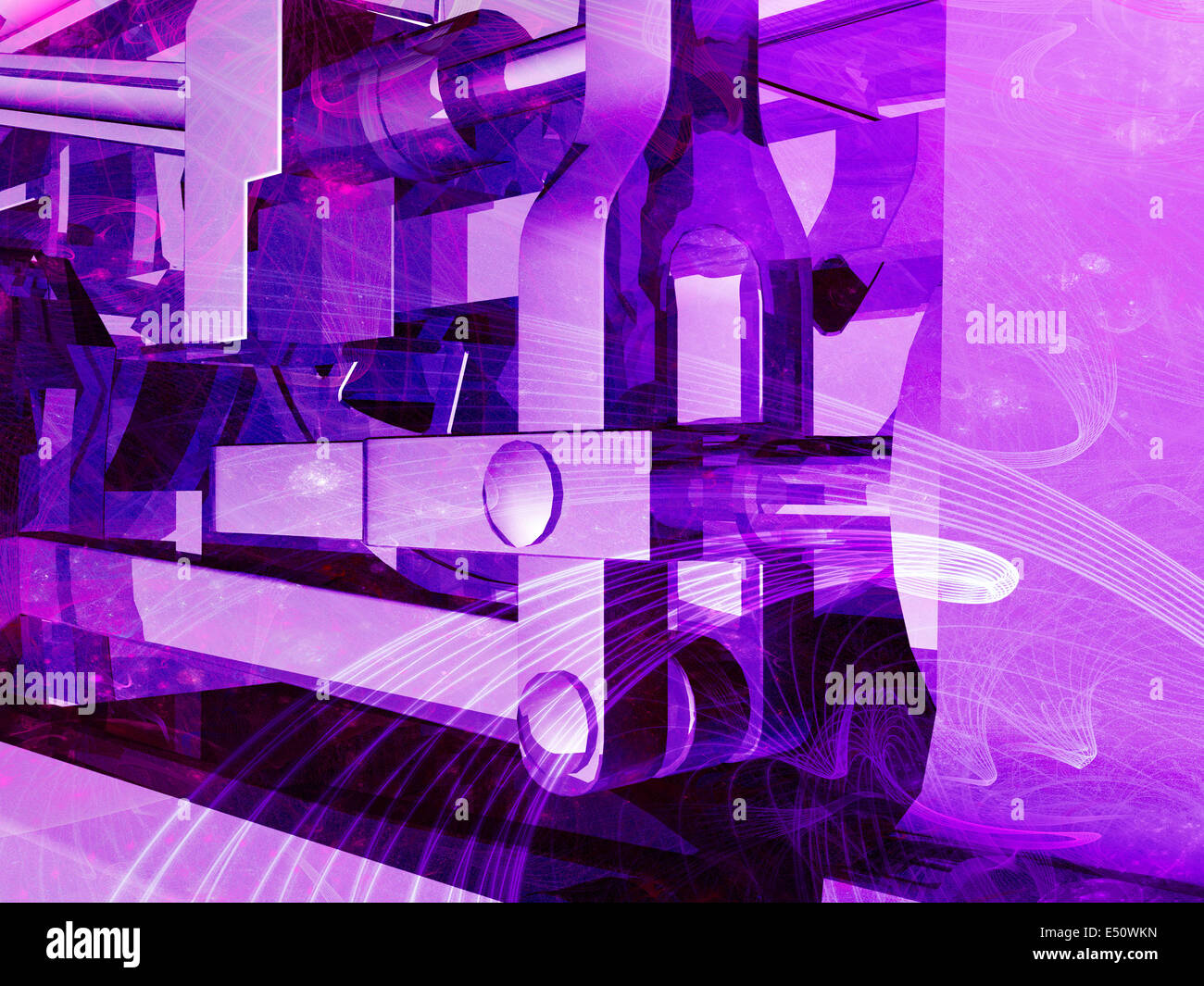 3d machine with glossy light effects Stock Photo - Alamy