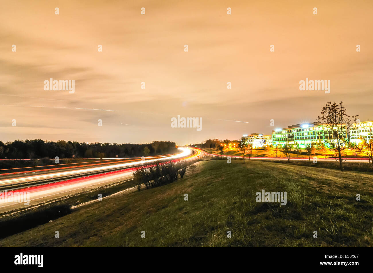 evening highway and sky traffic Stock Photo - Alamy