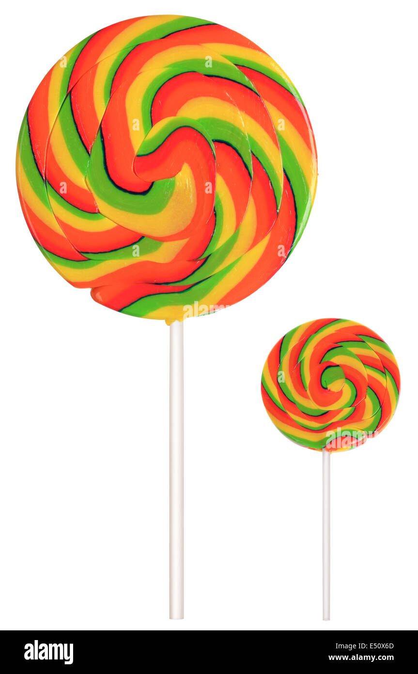 two lollipop isolated Stock Photo - Alamy