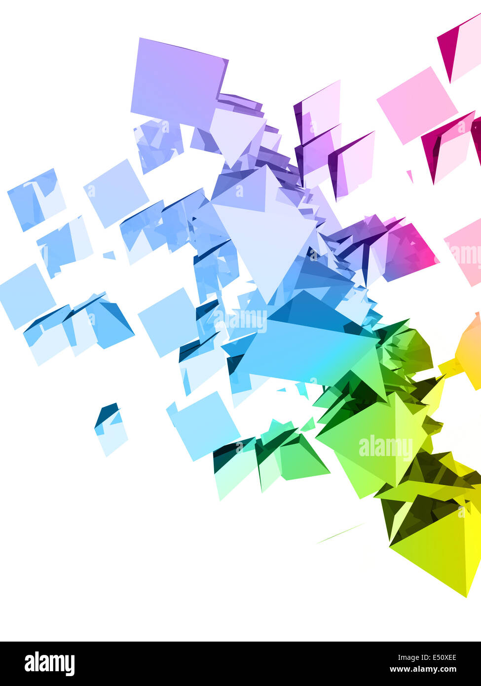 Pyramids with glossy light effects Stock Photo - Alamy