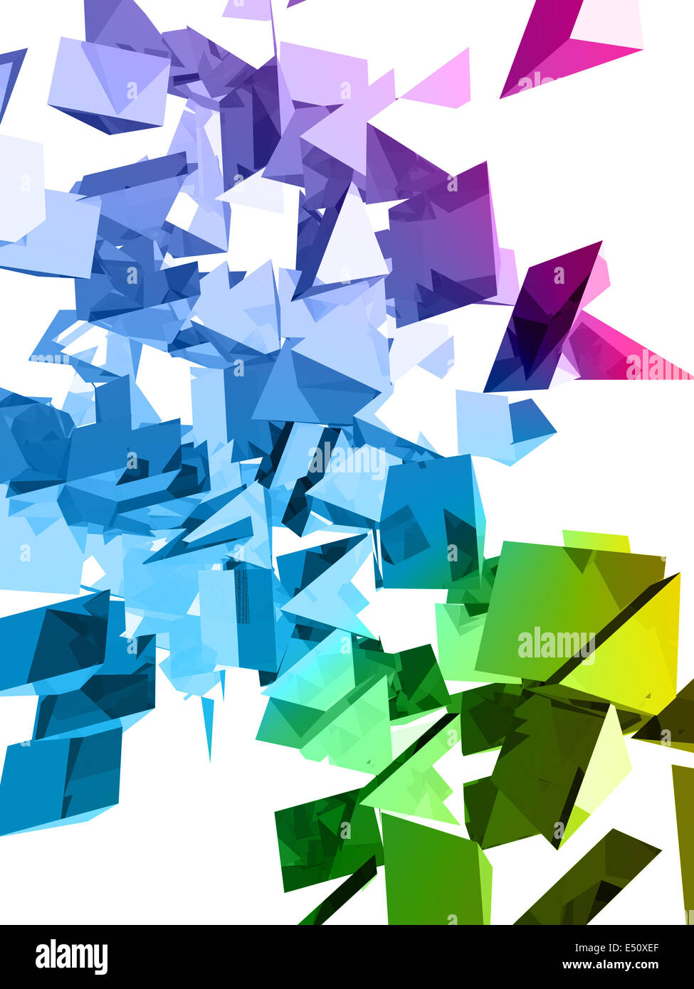 Pyramids with glossy light effects Stock Photo - Alamy