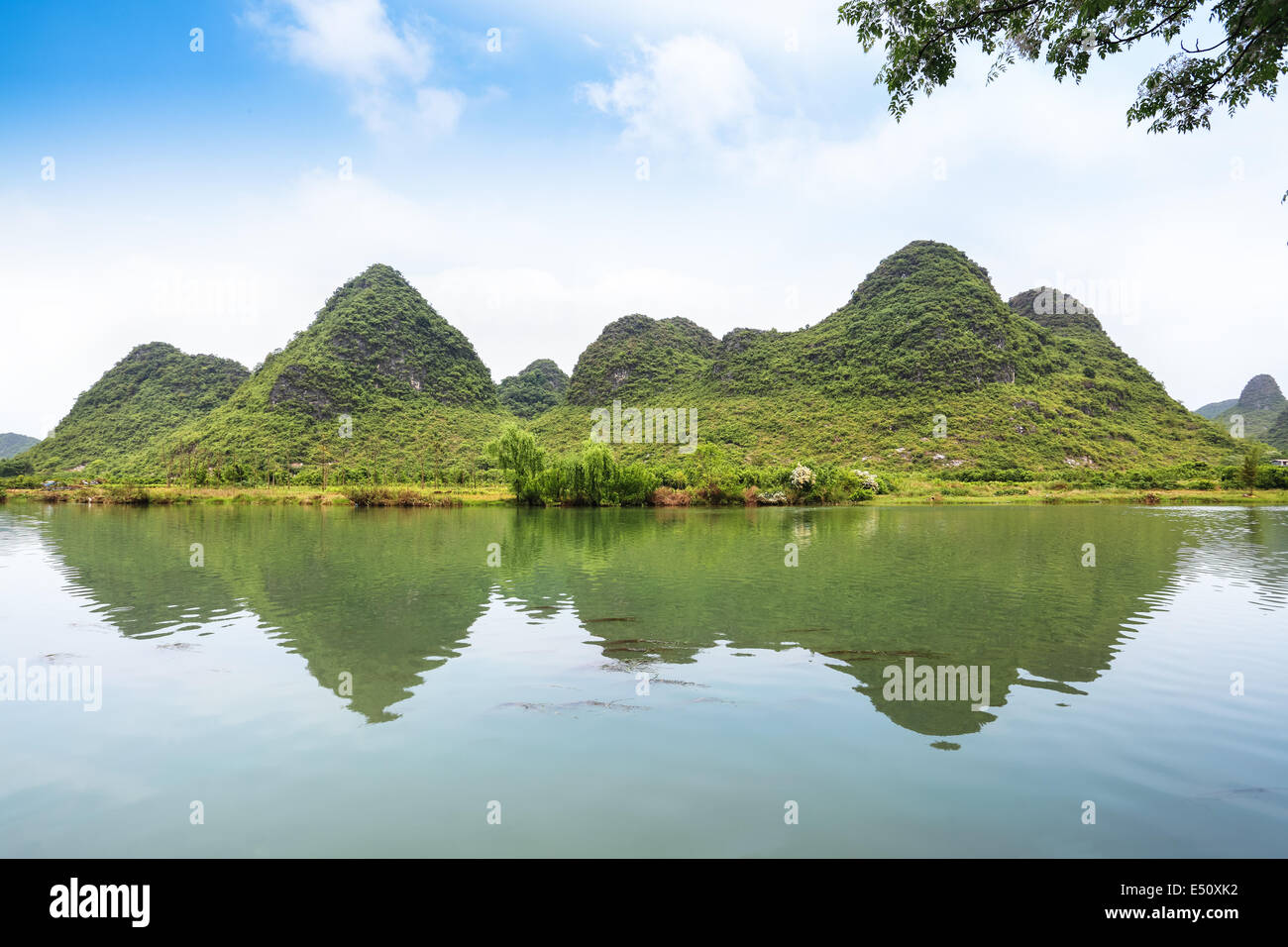 beautiful yulong river landscape Stock Photo - Alamy