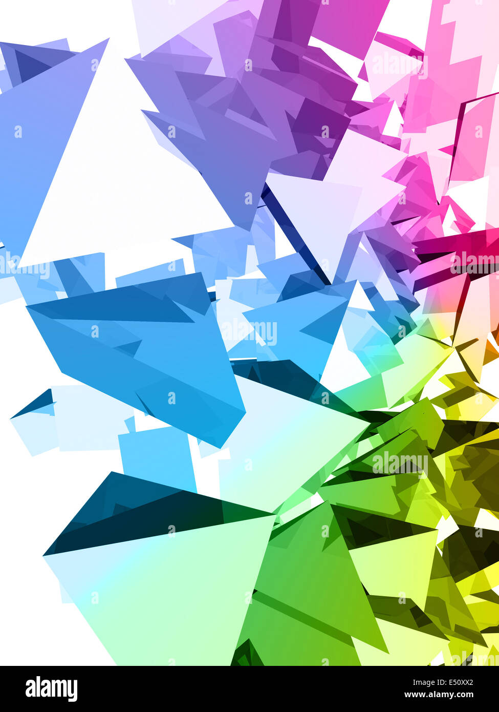 Pyramids with glossy light effects Stock Photo - Alamy