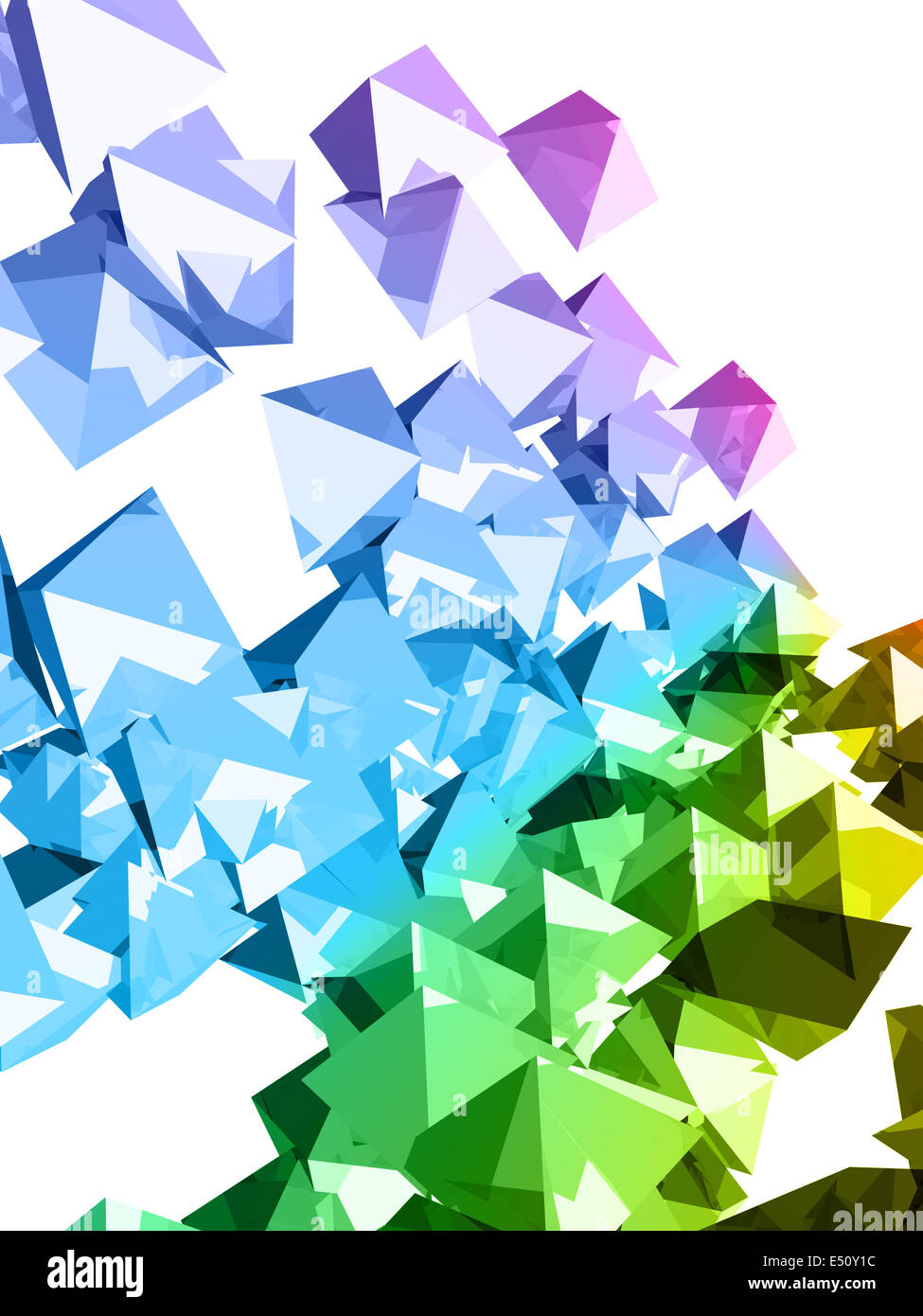 Pyramids with glossy light effects Stock Photo - Alamy