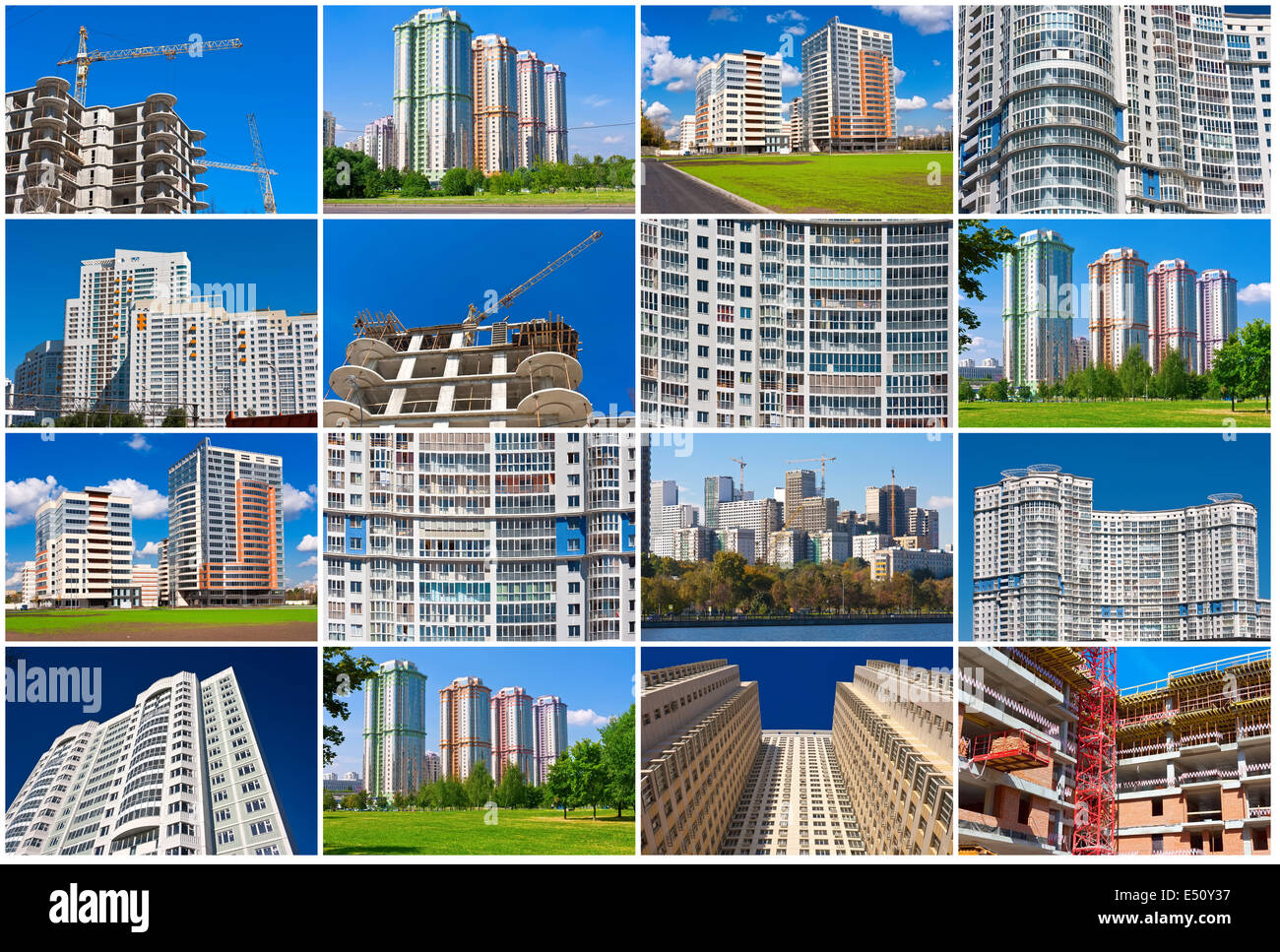 Set modern tall buildings hi-res stock photography and images - Alamy