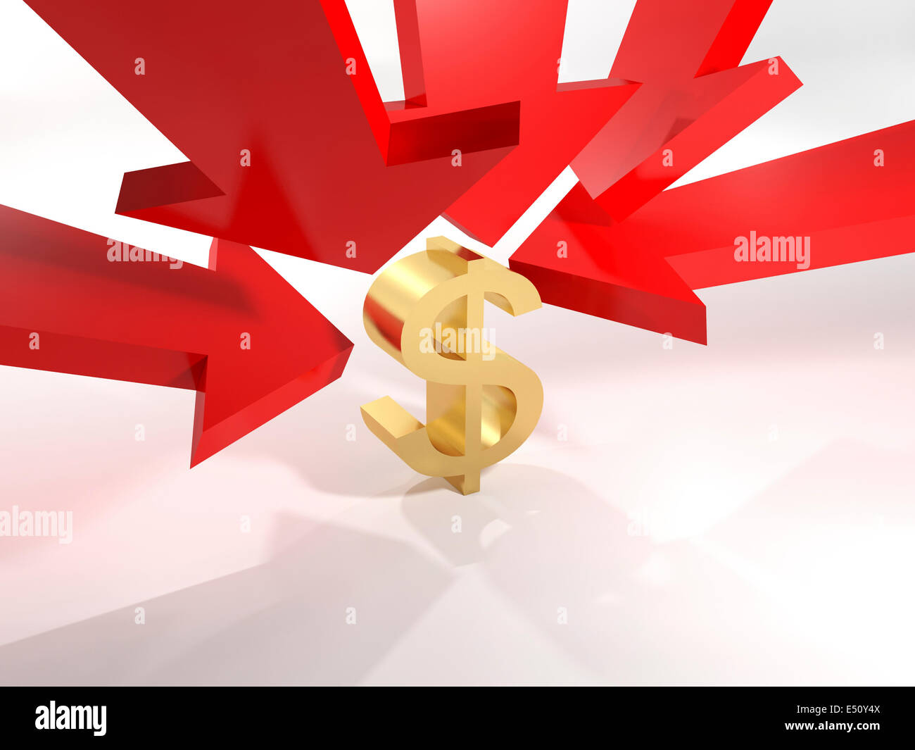 The falling value of the dollar Stock Photo - Alamy