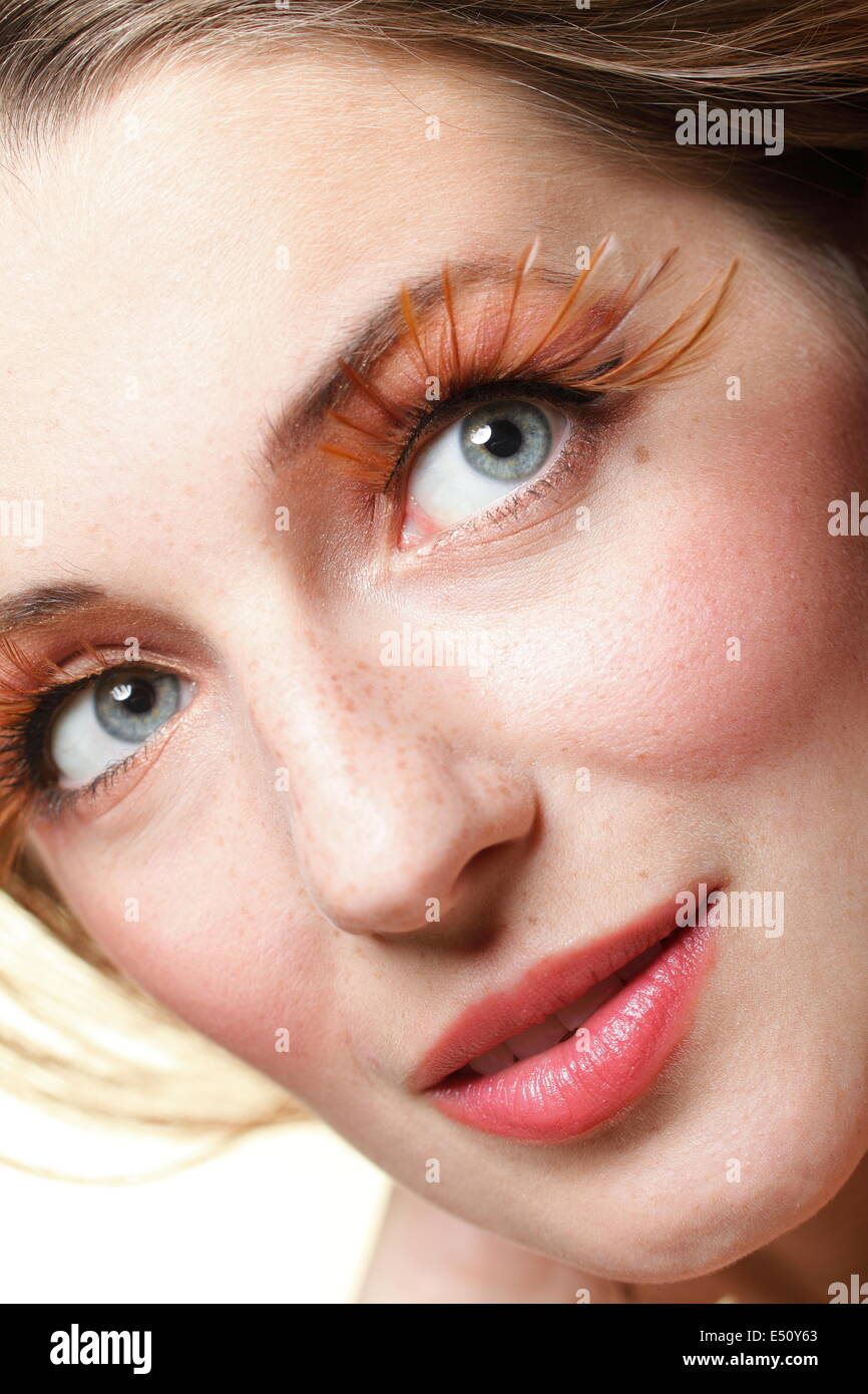 Woman and eyelashes hi-res stock photography and images - Alamy