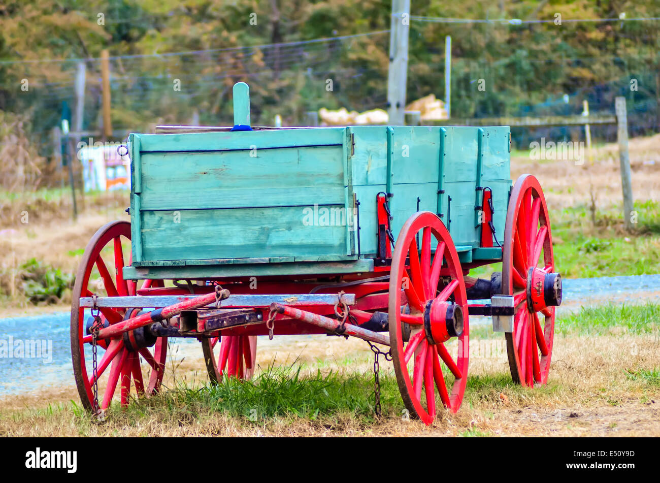 hay rides trailer Stock Photo - Alamy