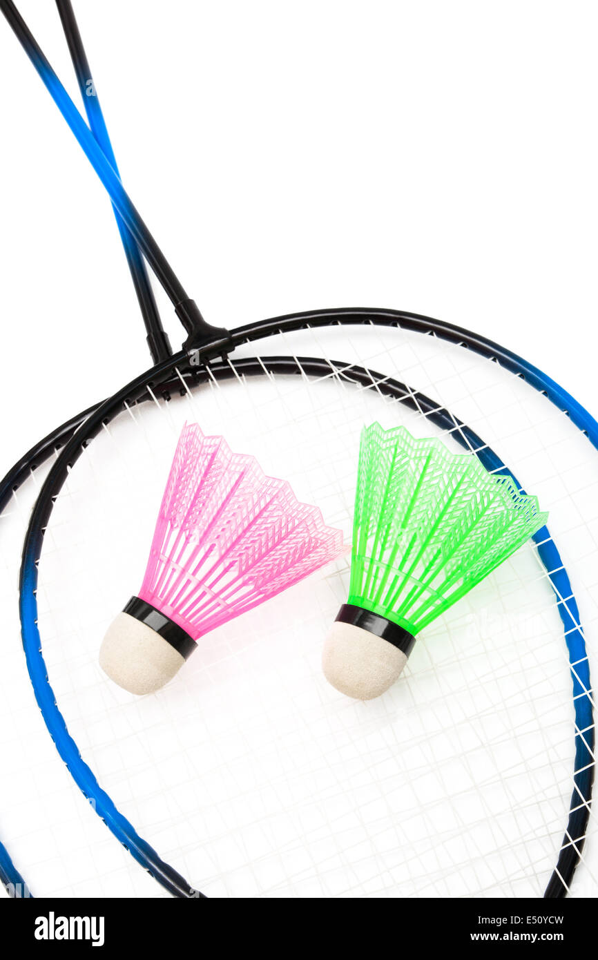 racket and shuttlecock badminton Stock Photo - Alamy
