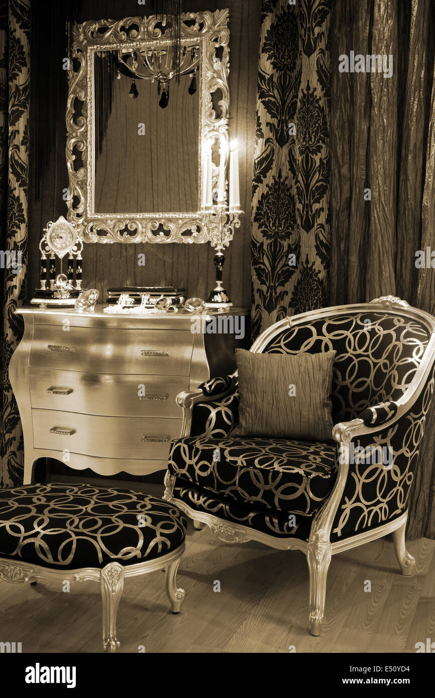 clock and burning candles Stock Photo - Alamy