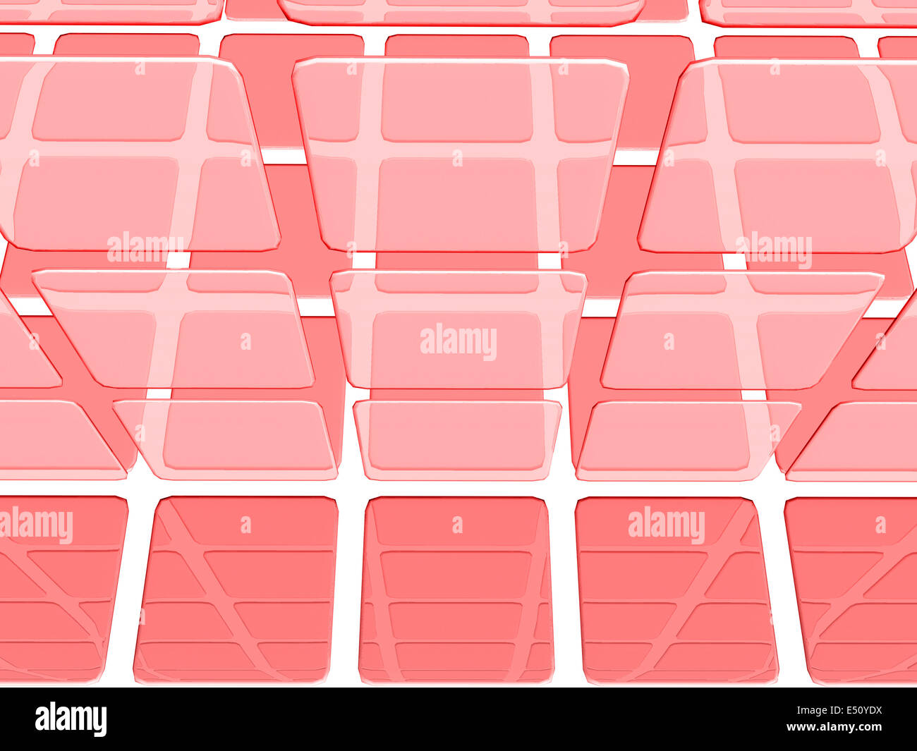 Red dimensional shapes with highlights and reflections Stock Photo - Alamy