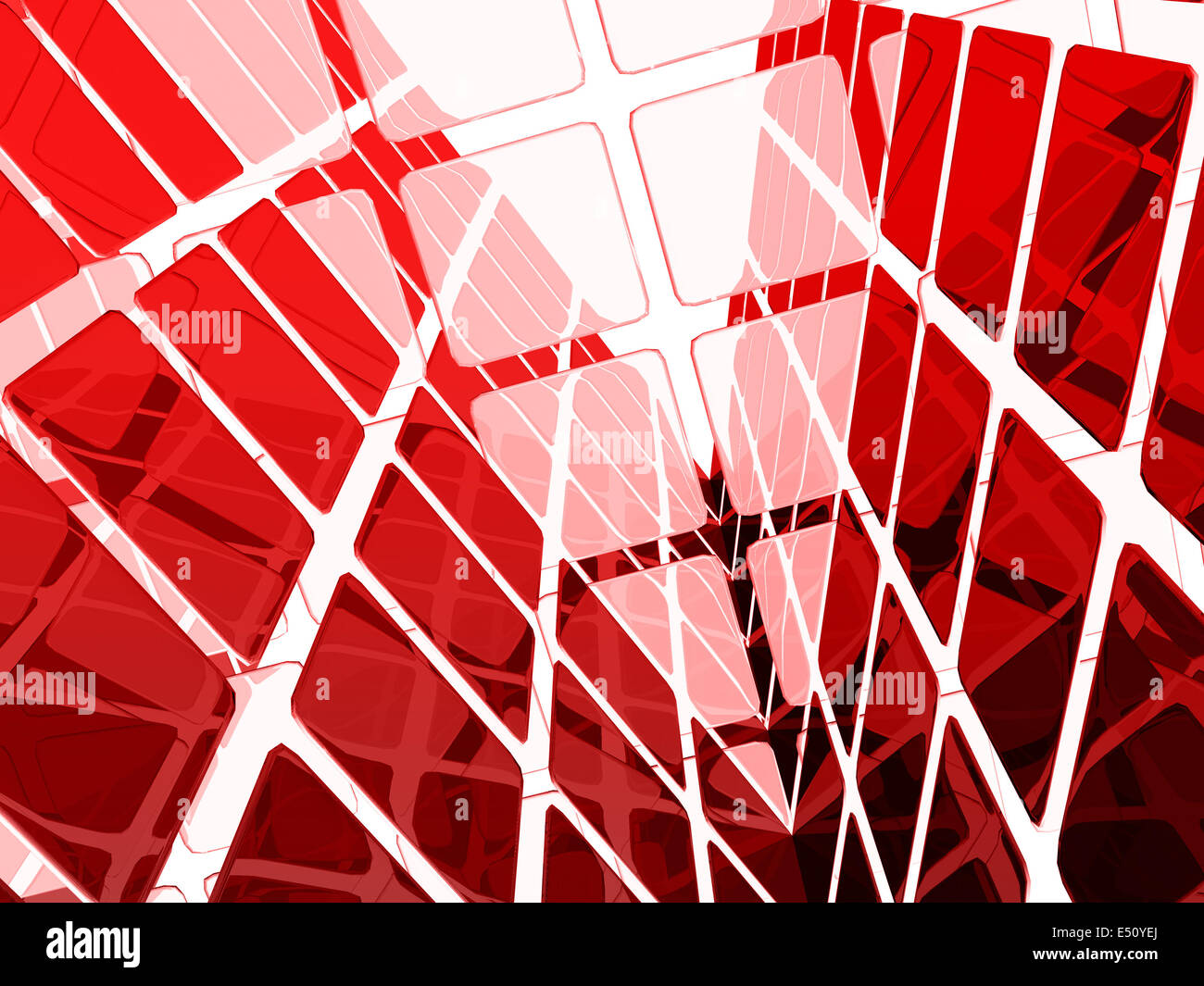 Red dimensional shapes with highlights and reflections Stock Photo - Alamy
