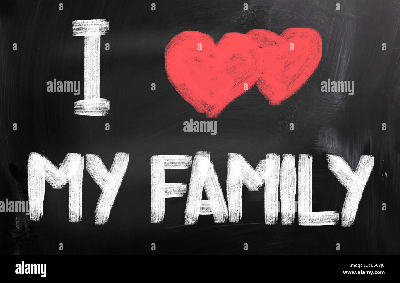 I Love My Family Concept Stock Photo - Alamy