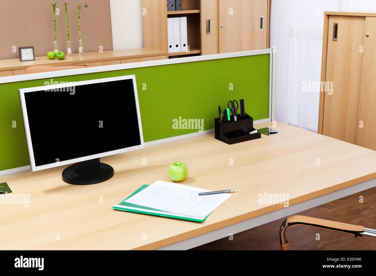 monitor on a desk Stock Photo - Alamy