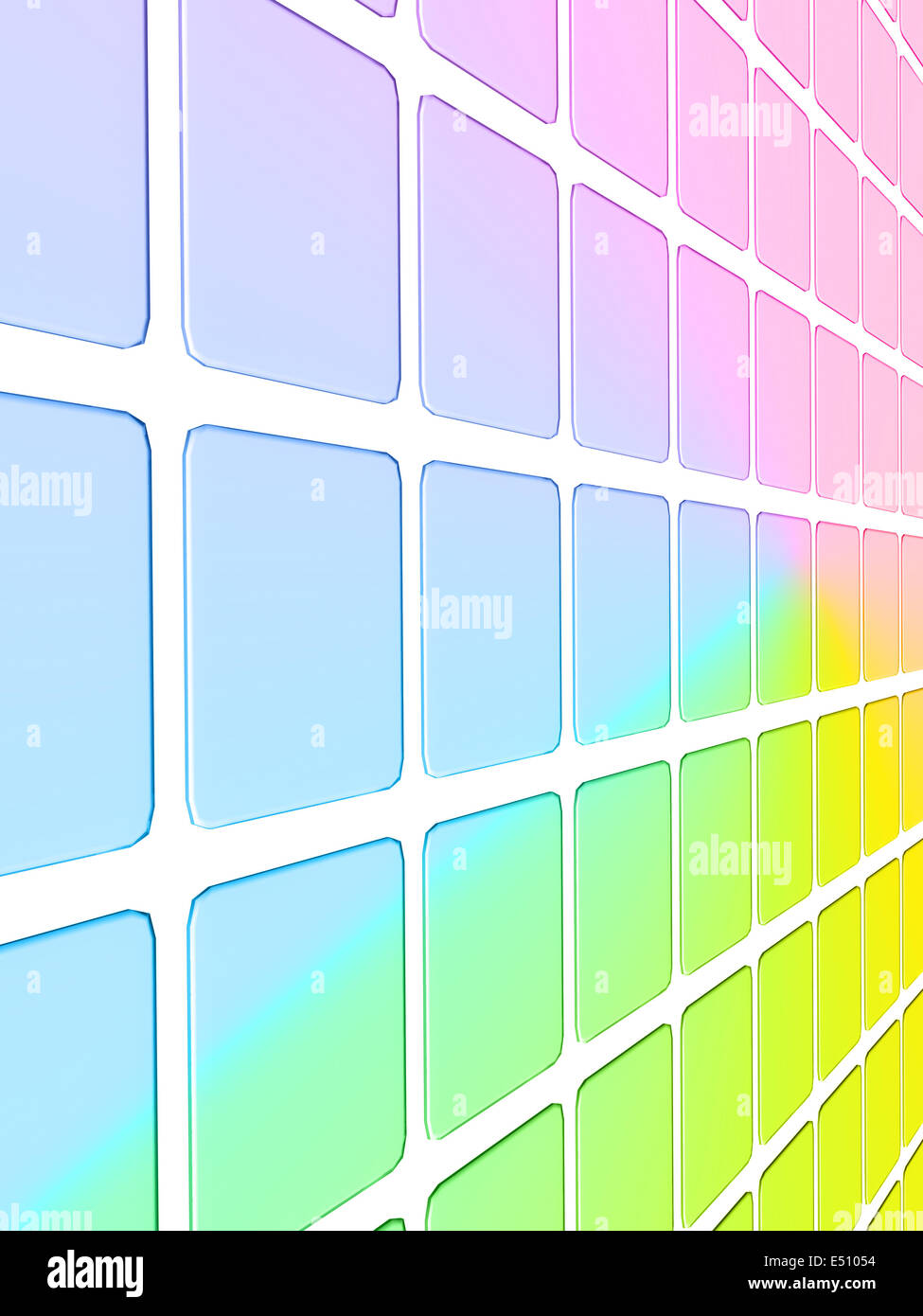 Rainbow dimensional shapes with highlights and reflections Stock Photo ...