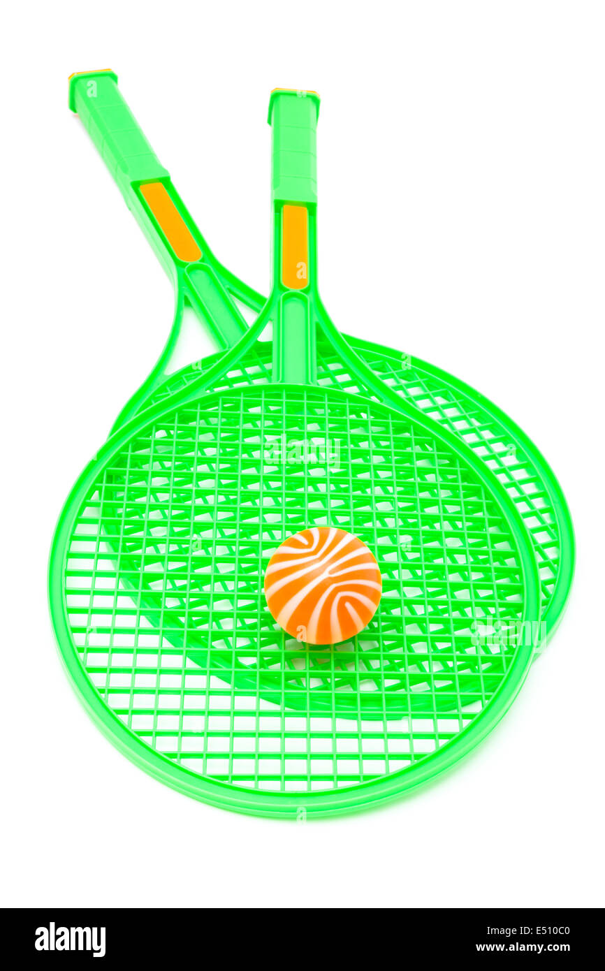 green racket and ball Stock Photo - Alamy