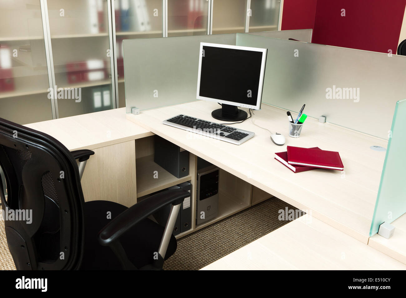 Monitor Empty Desk Control Room High Resolution Stock Photography and ...