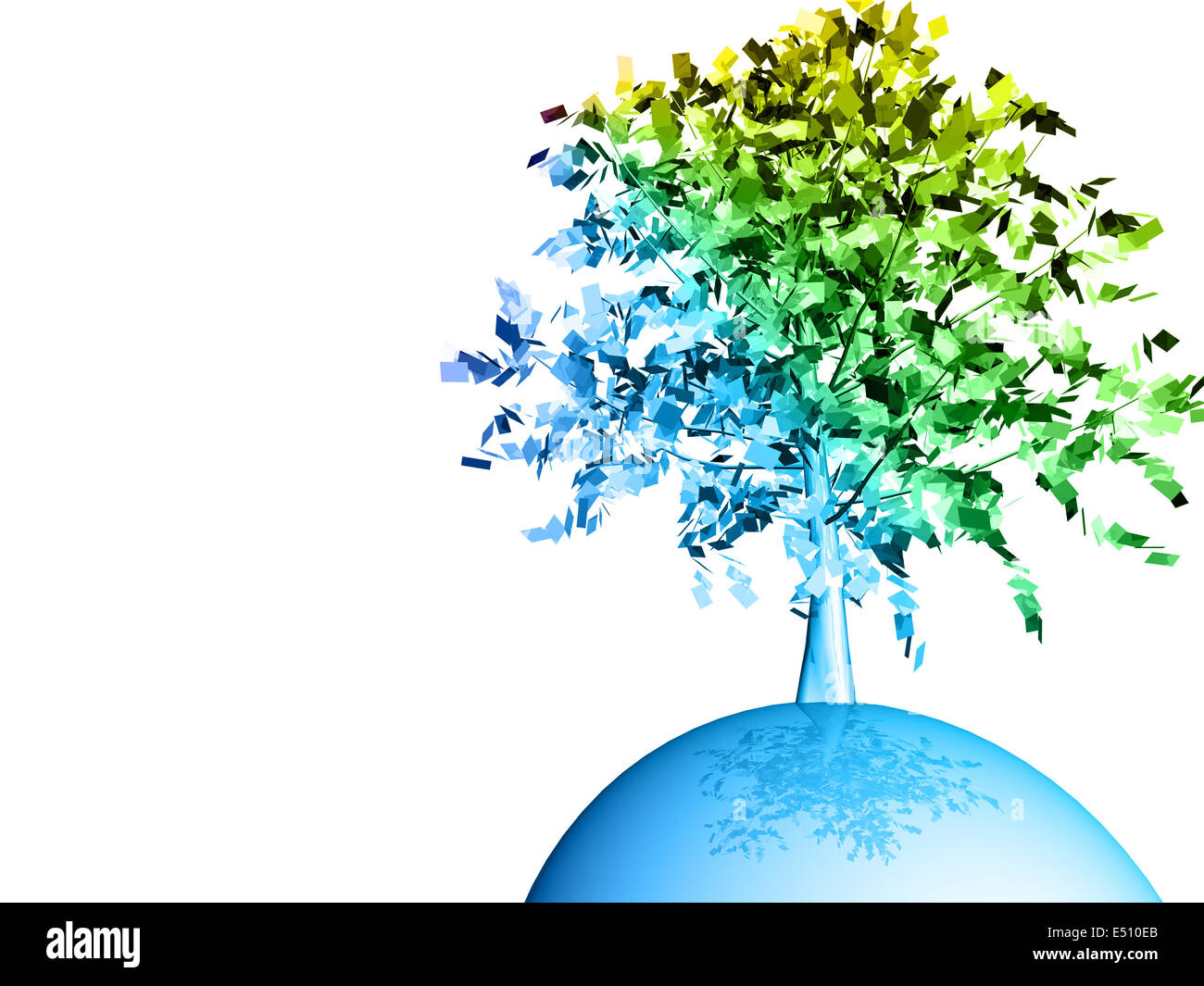 3d tree with glossy light effects Stock Photo - Alamy