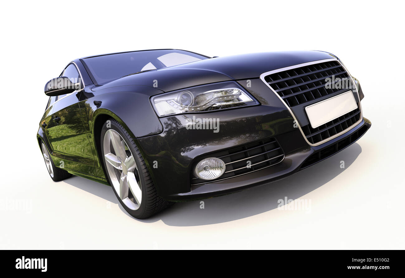 Modern car on a light background Stock Photo - Alamy