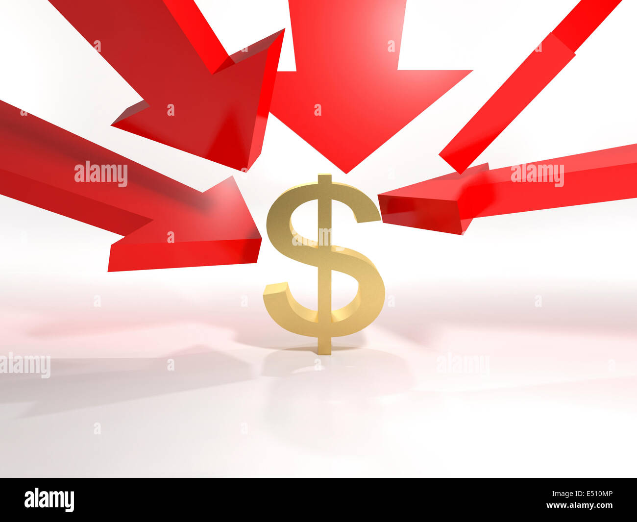 The falling value of the dollar Stock Photo - Alamy