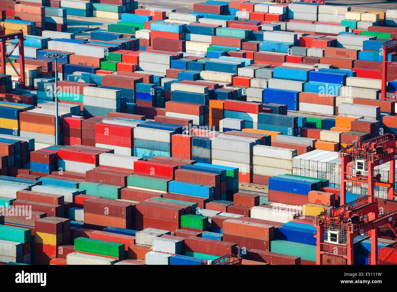 lot's of cargo freight containers Stock Photo - Alamy