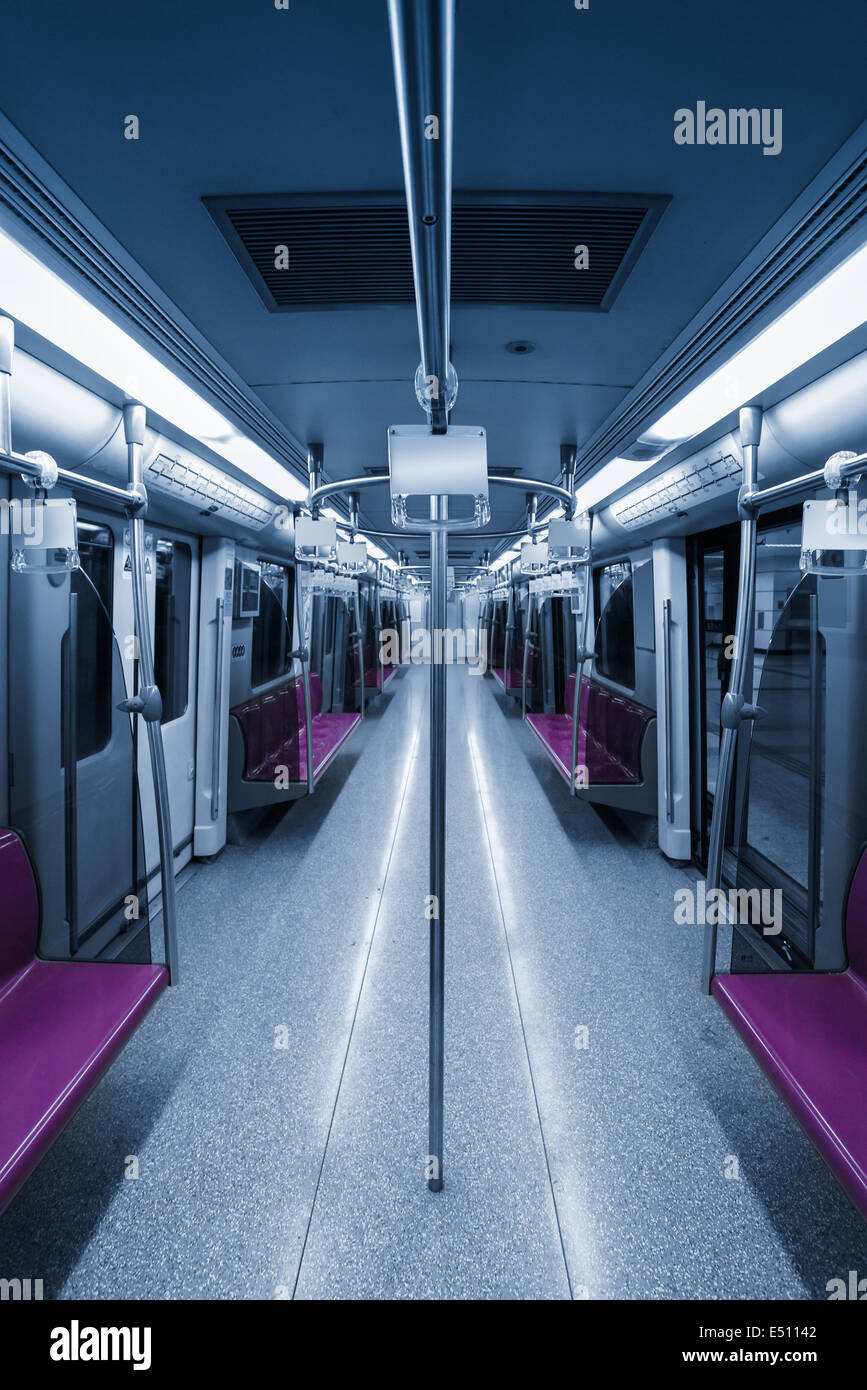empty inside subway car Stock Photo - Alamy